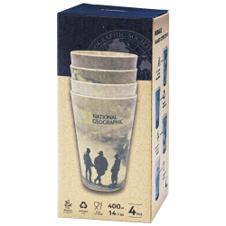 NATIONAL GEOGRAPHIC 밤부 리유저블 커피컵 400ml 4P 세트